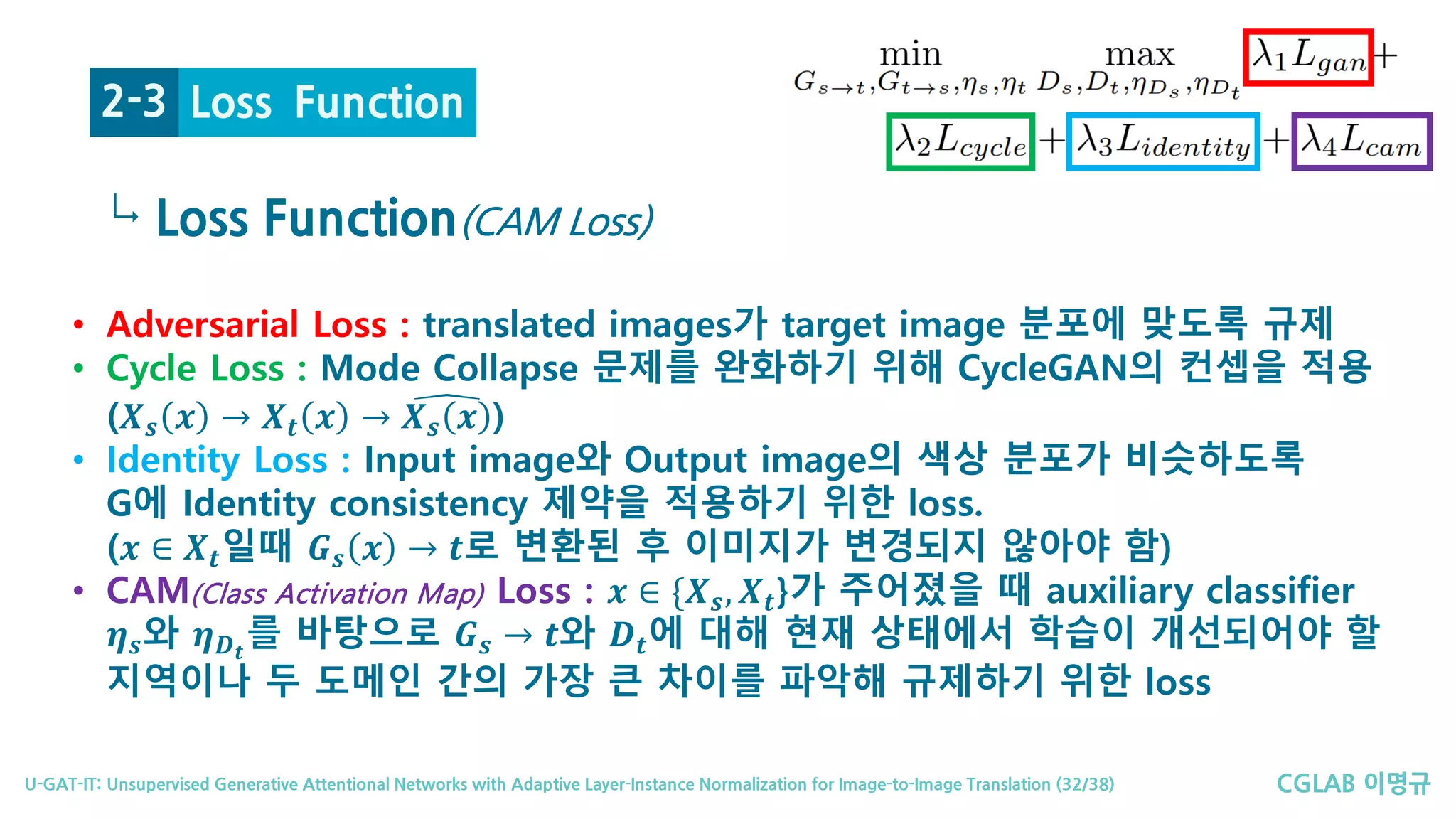 (Paper Review)U-GAT-IT: unsupervised generative attentional networks with adaptive layer ...