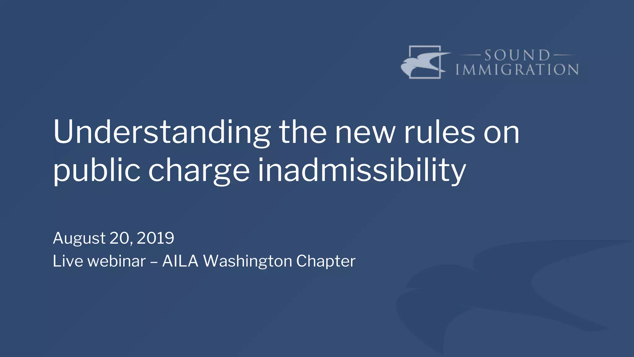 Understanding the new DHS rule on public charge inadmissibility | PPT