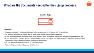 Documents required for signup | PPT