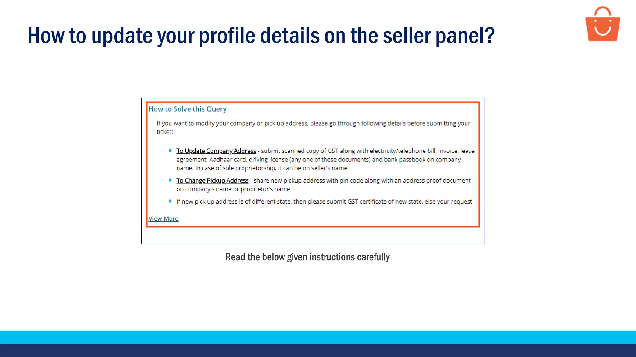 How to update profile details on seller panel | PDF