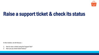 Raise a support ticket _check its status | PDF