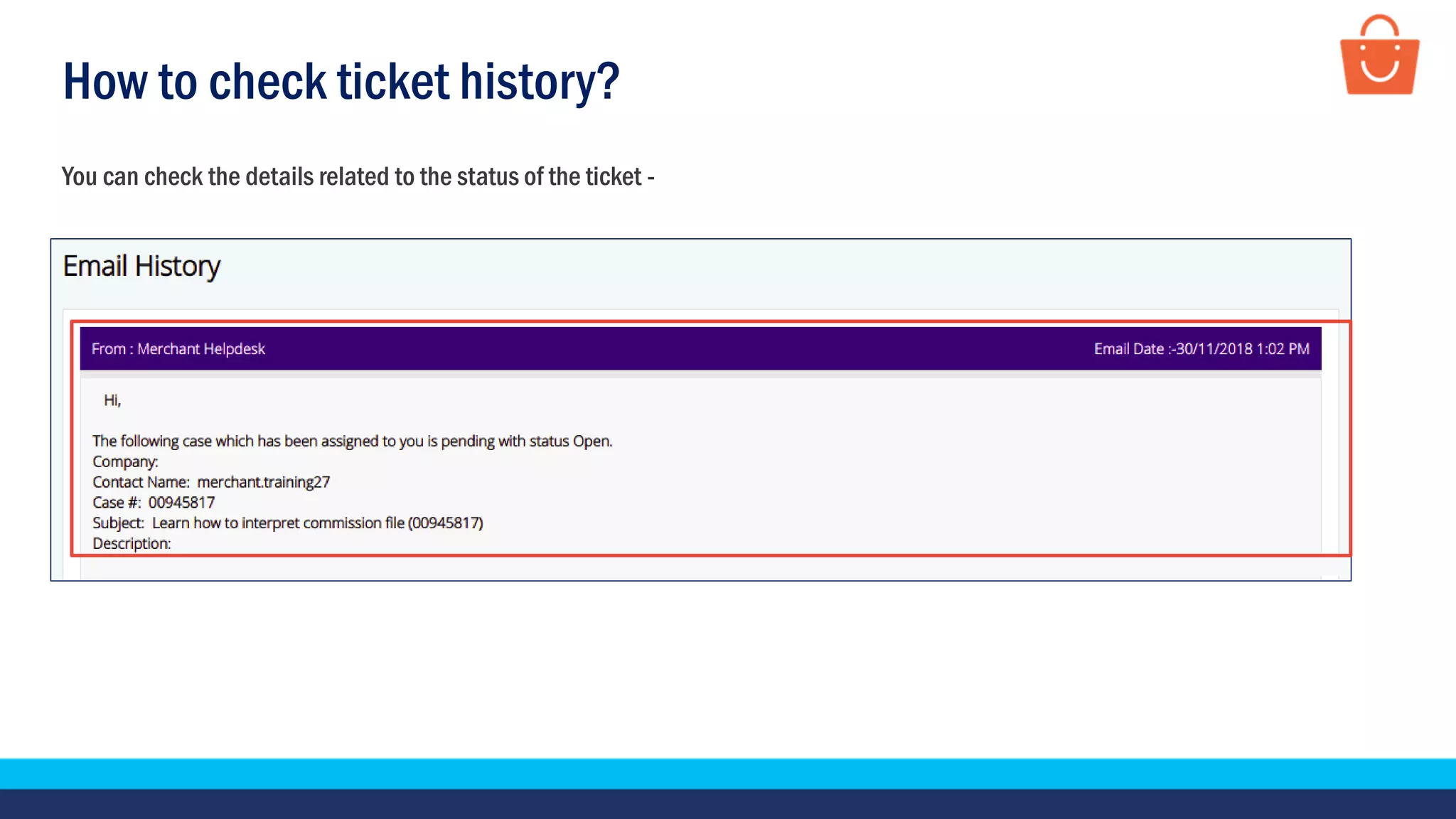 Raise a support ticket and check its status | PDF