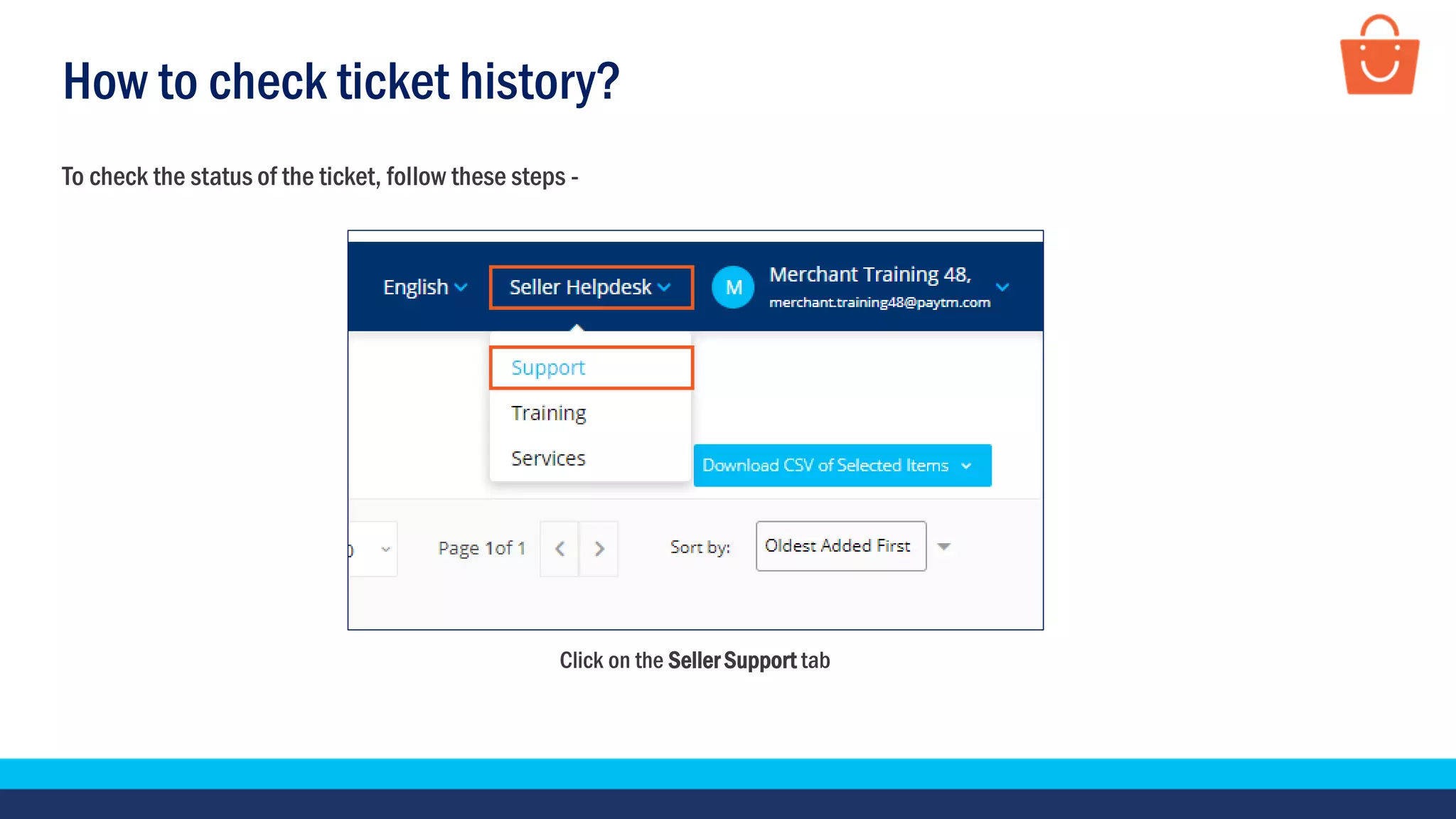 Raise a support ticket and check its status | PDF
