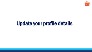SCD - How to update profile details on seller panel | PDF
