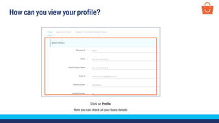 SCD - How to update profile details on seller panel | PDF