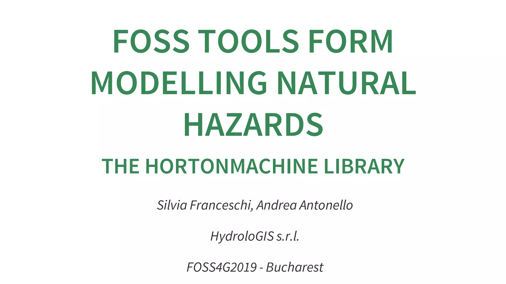 2019 08 foss4g_horton_franceschi | PPT