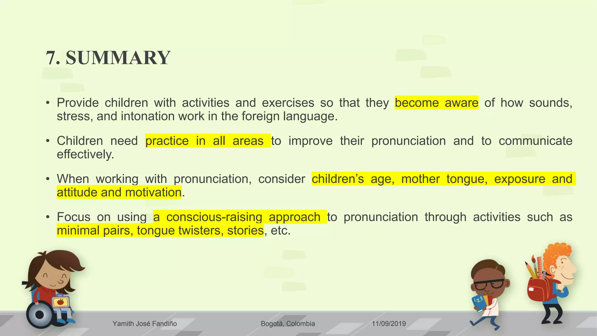 Teaching pronunciation to children | PPTX | Parenting | Family and ...