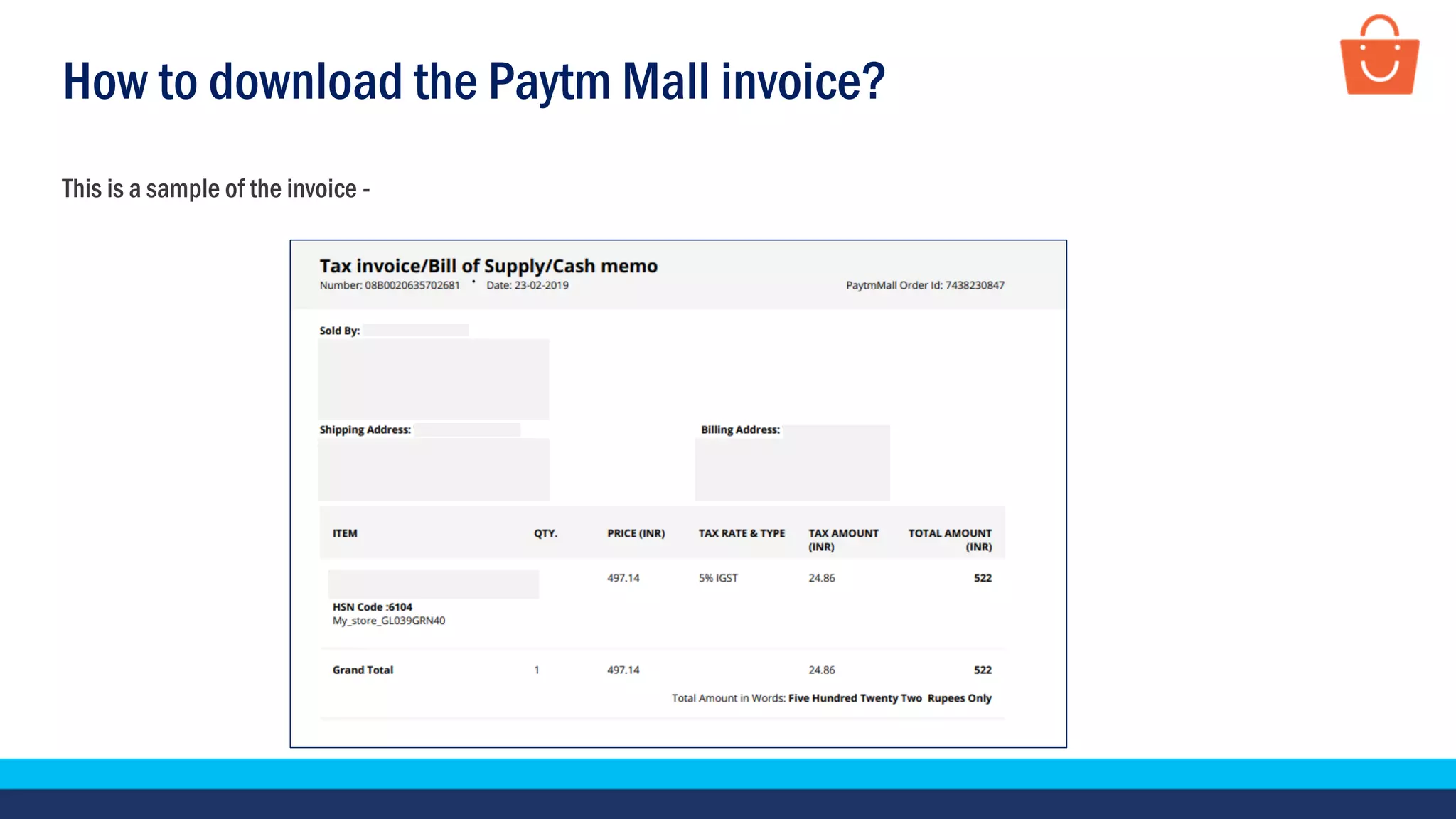Steps to process a single order LMD | PPT