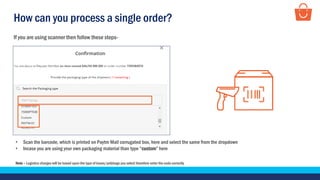Steps to process a single order LMD | PPT
