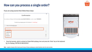 Steps to process a single order LMD | PPT