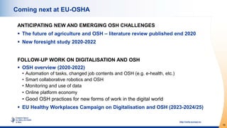 Future scenarios and the impact of digitalization on OSH | PPTX