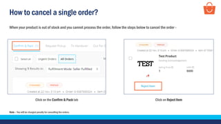 How to cancel an order | PPT