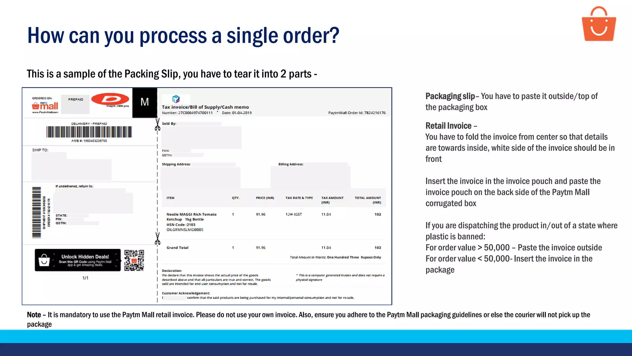 Single order processing (non LMD) | PPT