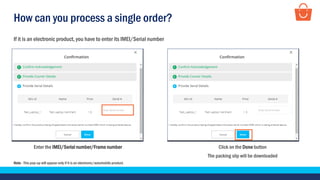 Single order processing (non LMD) | PPT