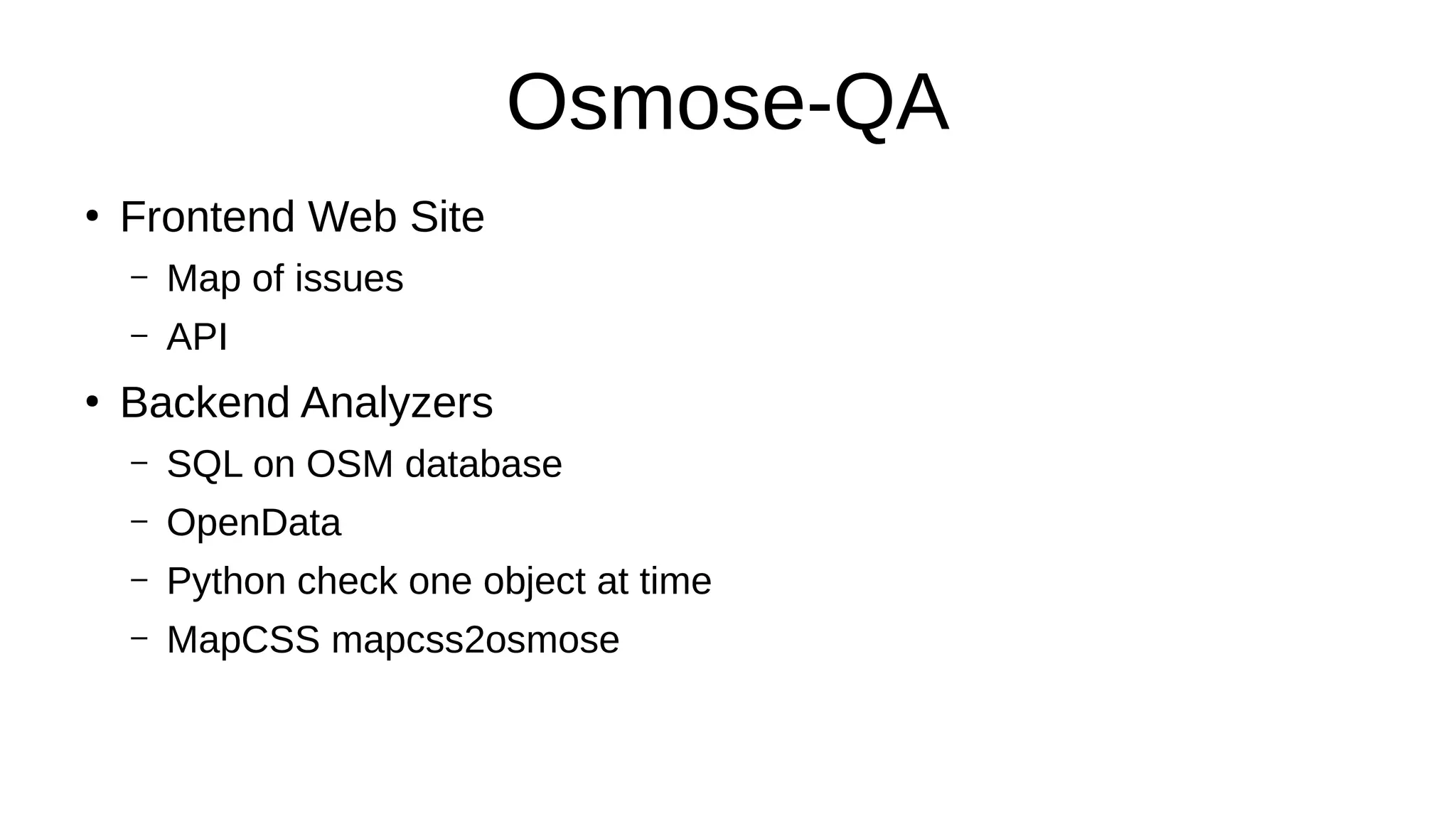 Osmose-QA, OpenData, Mapillary and MapCSS | PDF | Technology & Computing