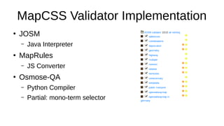 Osmose-QA, OpenData, Mapillary and MapCSS | PDF | Technology & Computing
