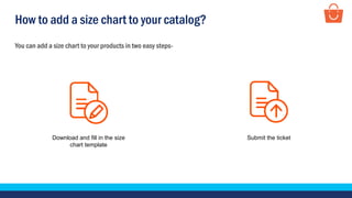 Update product images, descriptions, and add size chart | PPT
