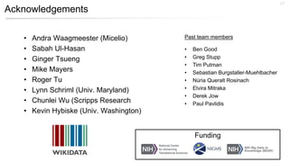 Wikidata as a FAIR knowledge graph for the life sciences | PPT
