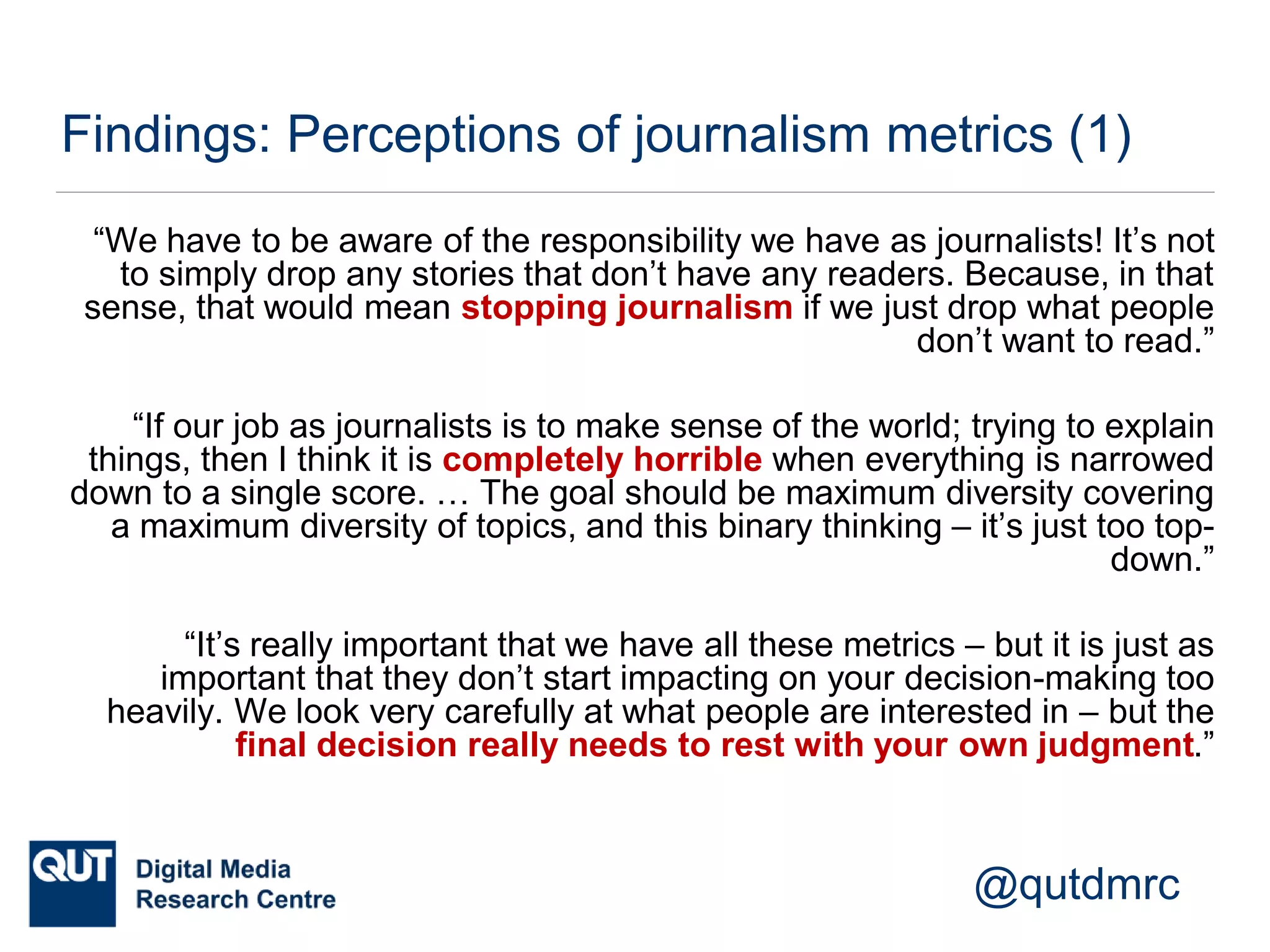 Trust in Journalism Metrics | PDF