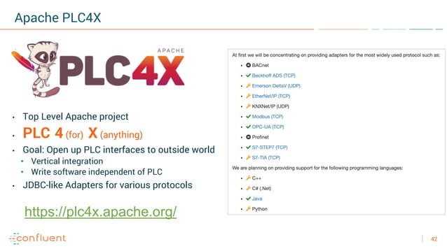 IIoT / Industry 4.0 with Apache Kafka, Connect, KSQL, Apache PLC4X | PPT