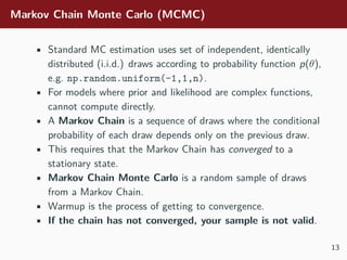 Workshop on Bayesian Workflows with CmdStanPy by Mitzi Morris | PPT