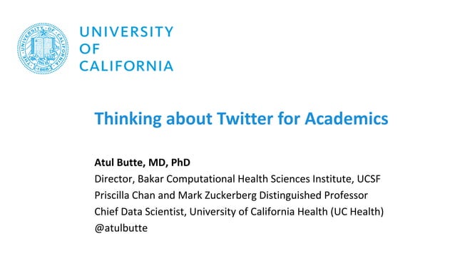 Thinking about Twitter for Academics | PPT