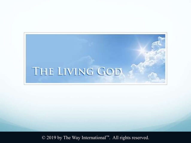 The Living God | PPT