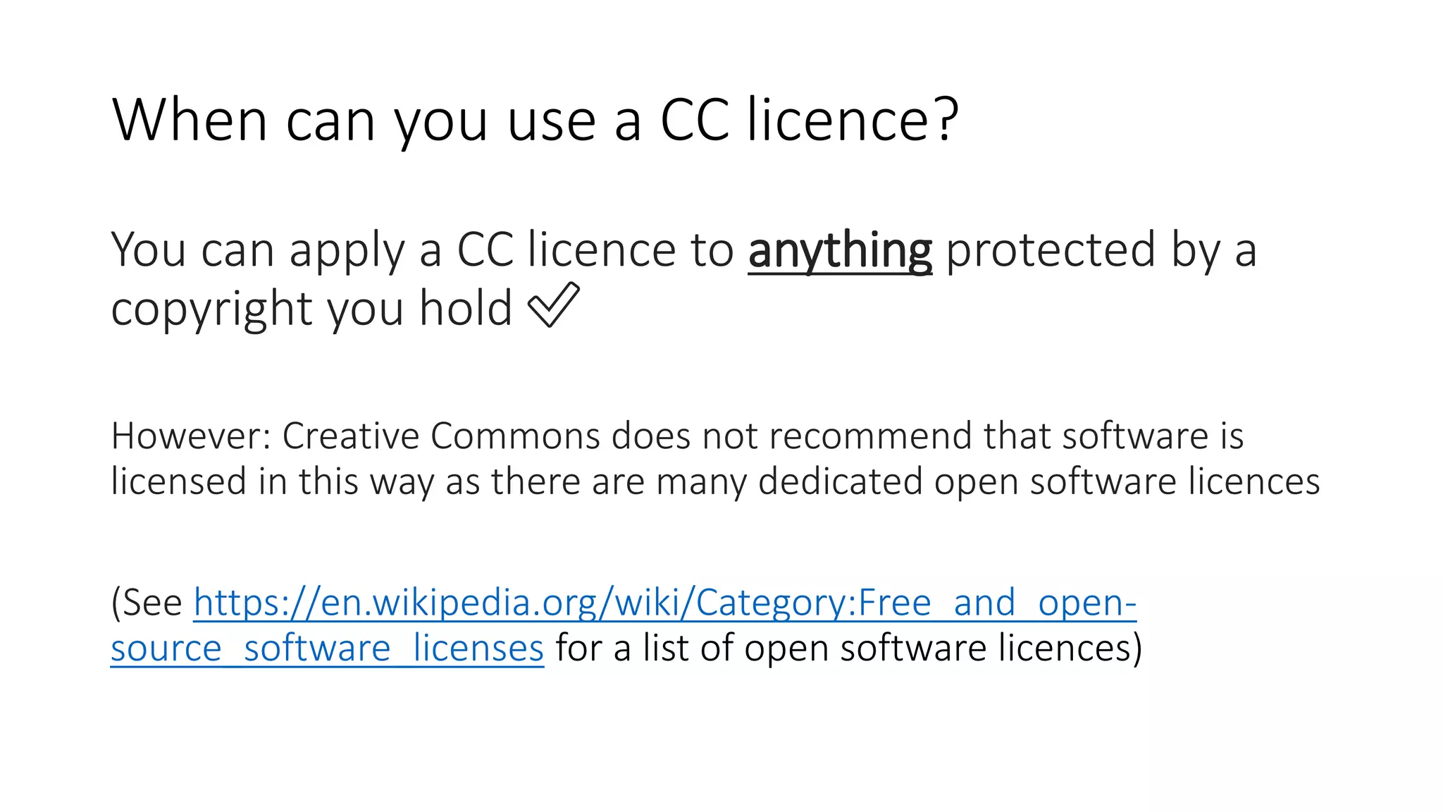 Anatomy of a Creative Commons (CC) Licence | PPT
