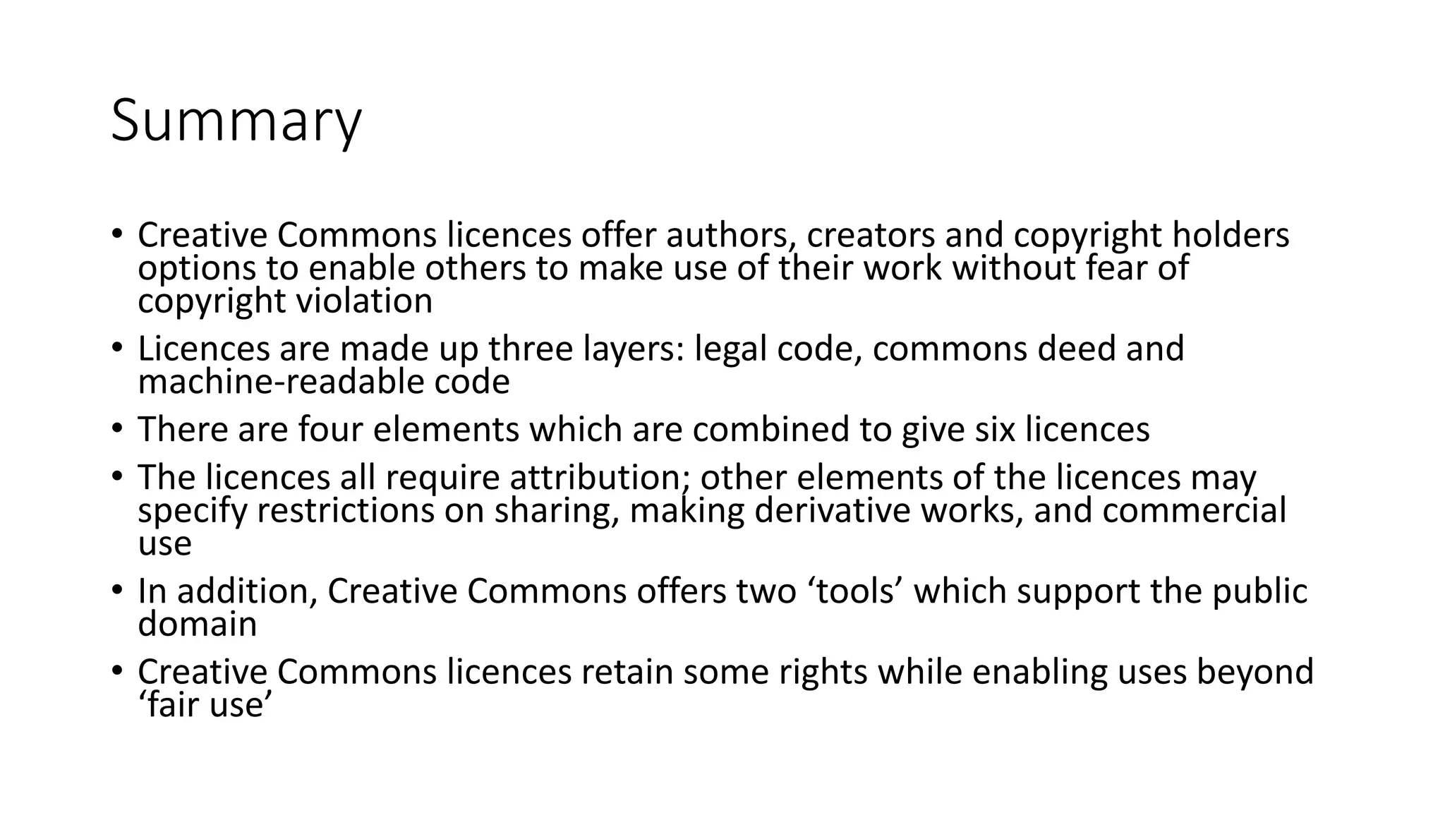 Anatomy of a Creative Commons (CC) Licence | PPT
