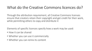 Anatomy of a Creative Commons (CC) Licence | PPTX