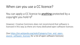 Anatomy of a Creative Commons (CC) Licence | PPT