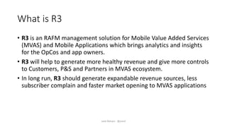 R3 | Analytics, Insight and RA for MVAS economy | PPT