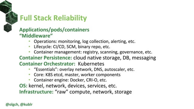 Kubernetes stack reliability | PPT