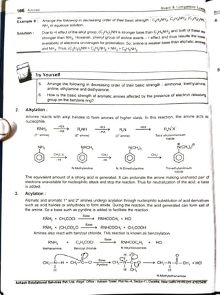 Aakash Institute Amines Notes Class 12 JEE Mains and Advanced | PDF