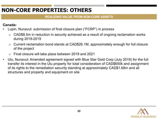 Mandalay Resources November IR Presentation | PDF