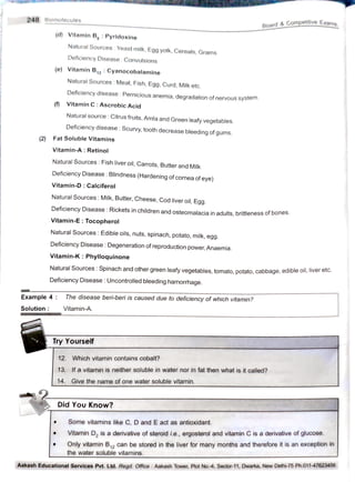 Akash Institute Biomolecules Notes Class 12 JEE Mains and Advanced | PDF
