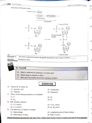Akash Institute Biomolecules Notes Class 12 JEE Mains and Advanced | PDF