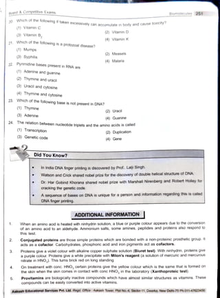 Akash Institute Biomolecules Notes Class 12 JEE Mains and Advanced | PDF