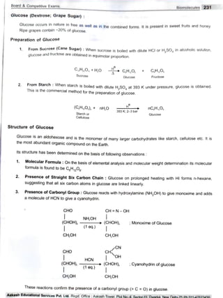 Akash Institute Biomolecules Notes Class 12 JEE Mains and Advanced | PDF