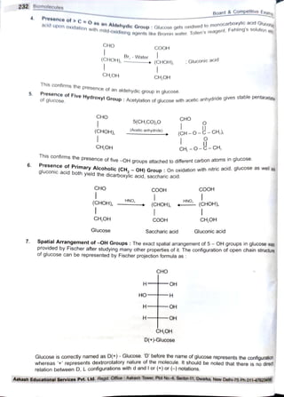 Akash Institute Biomolecules Notes Class 12 JEE Mains and Advanced | PDF