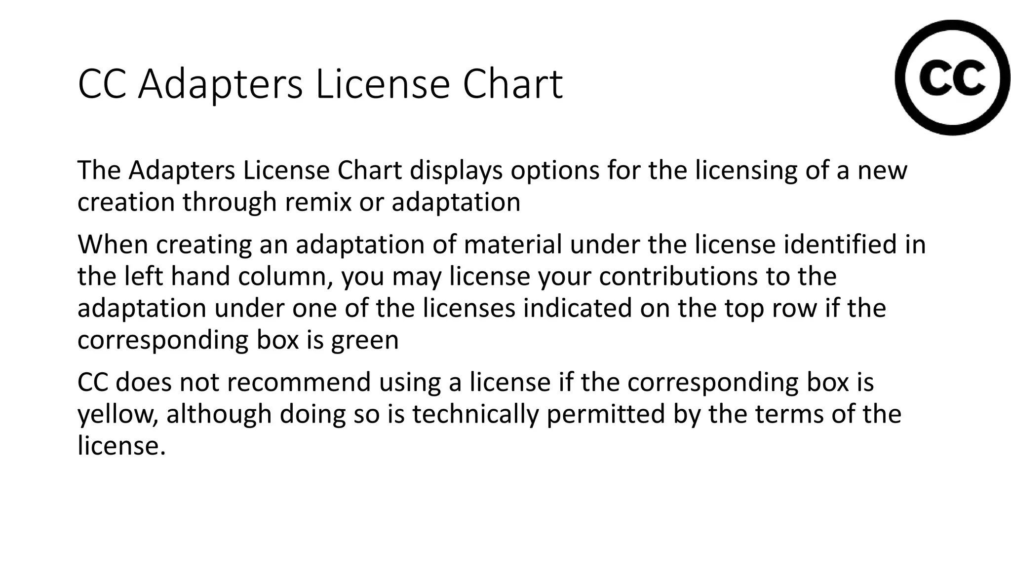 Using CC Licenses and CC-Licensed Works | PPT