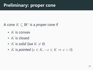 2.3 Operations that preserve convexity & 2.4 Generalized inequalities | PDF