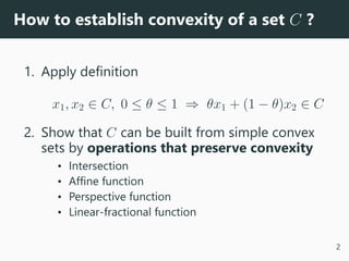 2.3 Operations that preserve convexity & 2.4 Generalized inequalities | PPT