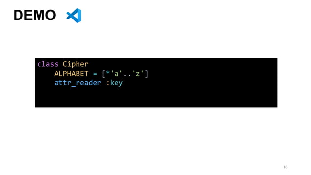 Simple Cipher Exercism Ruby Challenge - Nov 2019 | PPT