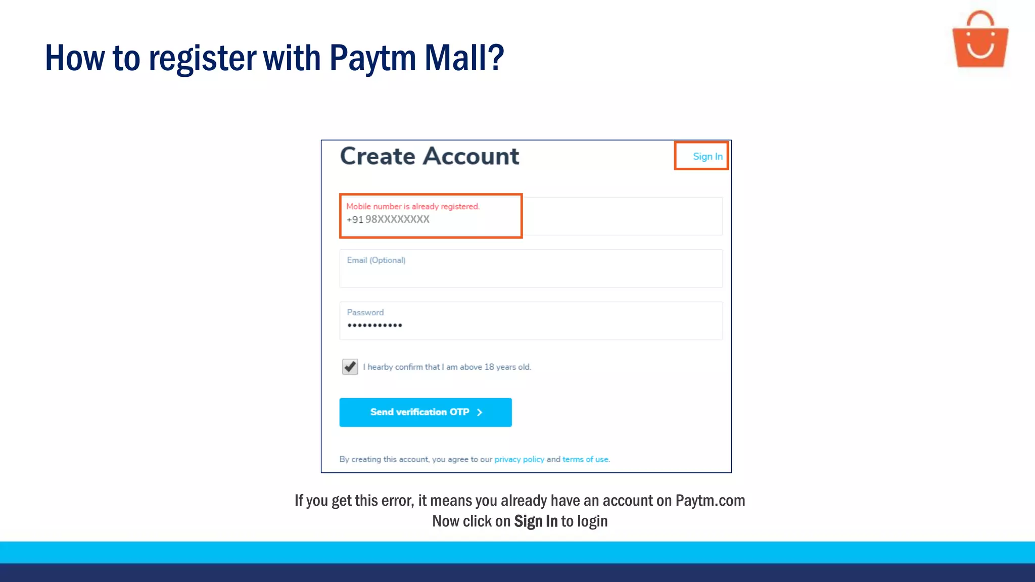 Register with Paytm Mall | PDF