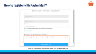 Register with Paytm Mall | PDF
