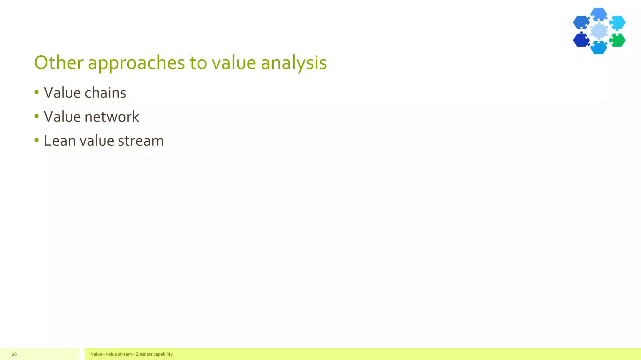 Value analysis with Value Stream and Capability modeling | PDF