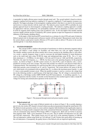 Wireless power transfer through metal using inductive link | PDF
