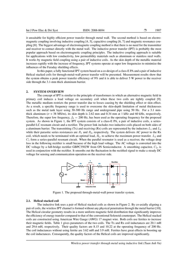 Wireless Power Transfer Through Metal Using Inductive Link Pdf