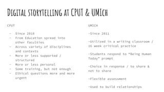 Response-able digital storytelling | PPT